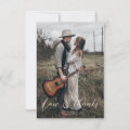 Photo Floral Western Crest Monogram Wedding Thank You Card | Zazzle