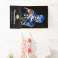 Photo Football player congratulation graduate Banner | Zazzle