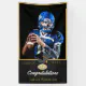 Photo Football player congratulation graduate Banner | Zazzle