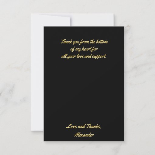 Photo Football player congratulation graduate Thank You Card | Zazzle