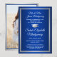 Photo From Parents Royal Blue and White Graduation Announcement | Zazzle