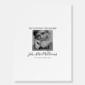 Photo Funeral Guest Message Foam Board | Zazzle