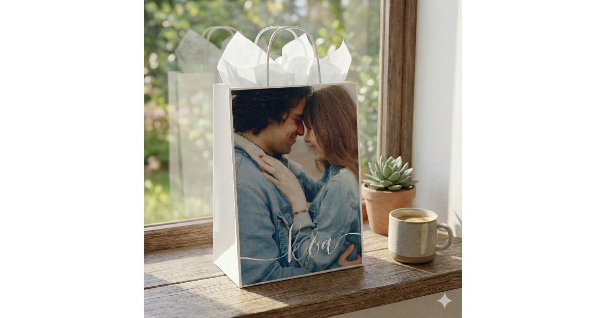 Photo Gift Bag | Zazzle