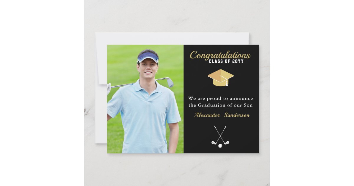 Photo Golf Class of 2022 Graduation Announcement | Zazzle