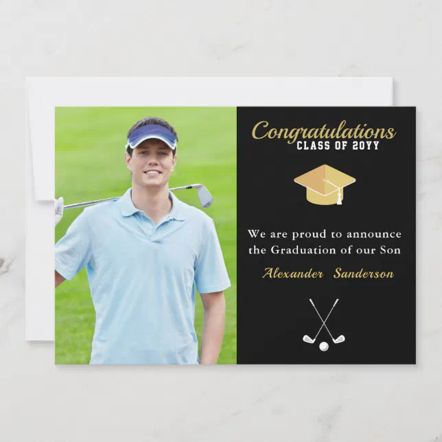 Photo Golf Class of 2022 Graduation Announcement | Zazzle