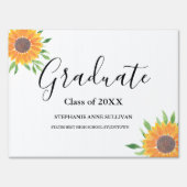 Photo Grad Sunflower Yard Graduation Sign | Zazzle