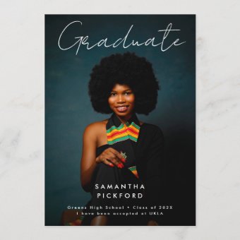 Photo Graduate Editable High School Announcement | Zazzle