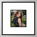 Photo Graduation Autograph Black Border Poster | Zazzle