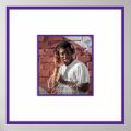 Photo Graduation Autograph Keepsake Purple Border Poster | Zazzle