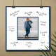 Photo Graduation Autograph Navy Blue Border Poster | Zazzle