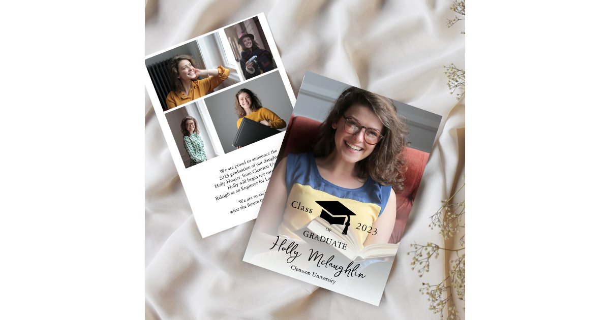 Photo Graduation Cap Announcement | Zazzle