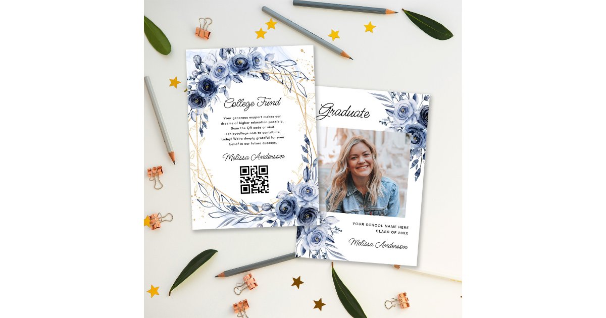 Photo Graduation college fund Enclosure Card | Zazzle