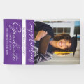 Photo Graduation Congrats Grad 2023 Purple Banner | Zazzle