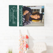 Photo Graduation Congrats Grad Green Class Of 2023 Banner | Zazzle
