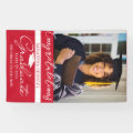 Photo Graduation Congrats Grad Red Class Of 2023 Banner | Zazzle