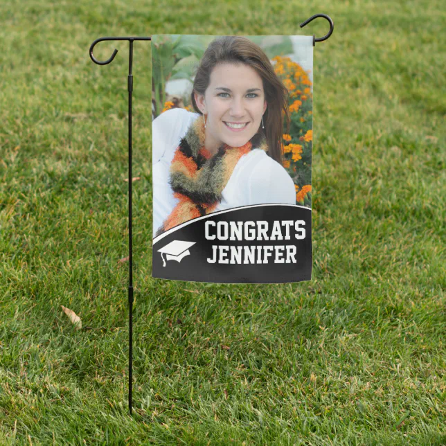 Photo Graduation Garden Flag | Zazzle