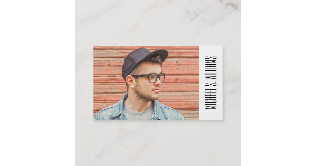 Photo Graduation | Green Marble Texture Calling Card | Zazzle