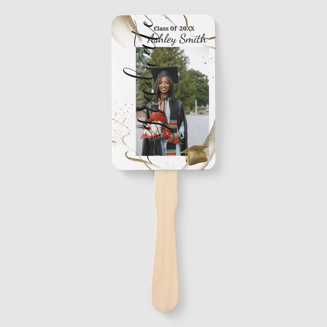Photo graduation hand fan | Zazzle