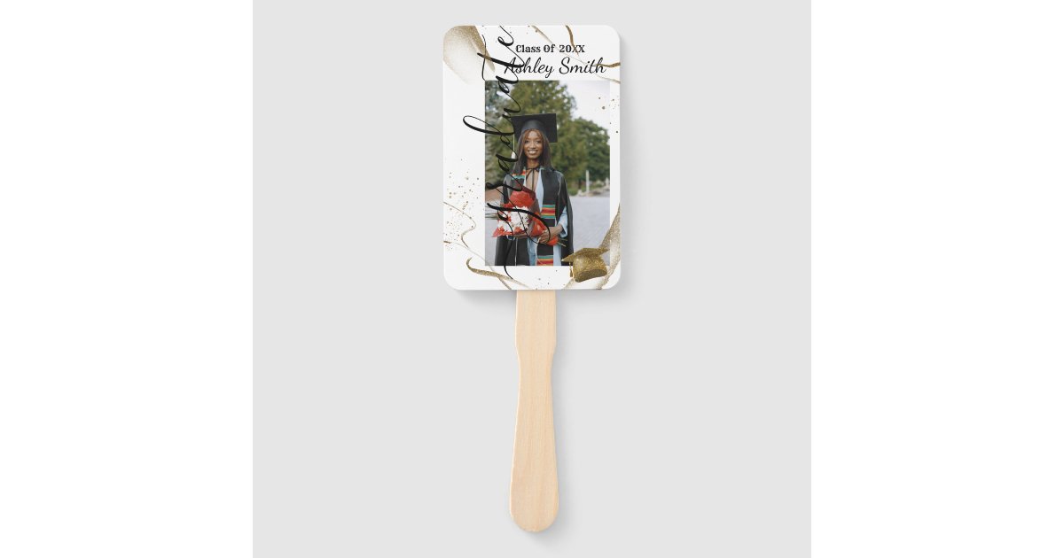 Photo graduation hand fan | Zazzle