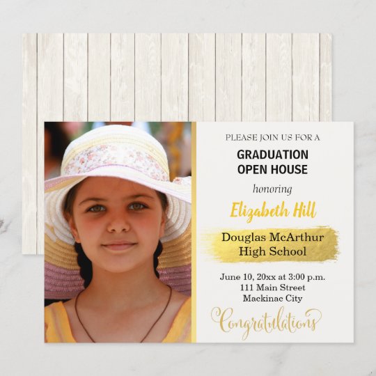 Photo graduation Open House Invitation | Zazzle.com