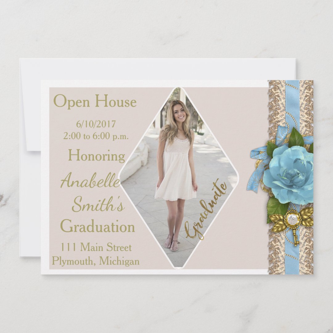 Photo Graduation Open House Invitation | Zazzle