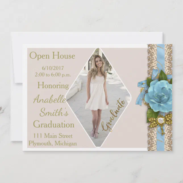 Photo Graduation Open House Invitation | Zazzle