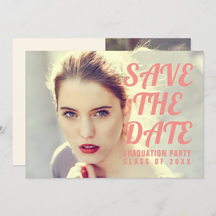 Photo Graduation Party Invitation. Save The Date. Invitation | Zazzle.com