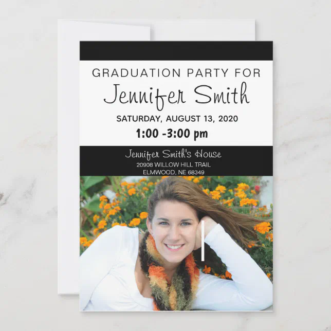 Photo Graduation Party Invitations, Coronavirus Announcement | Zazzle