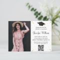 photo graduation party qr code rsvp confetti invitation | Zazzle