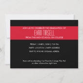 Photo Graduation Party - Red & Black Color Block Invitation | Zazzle