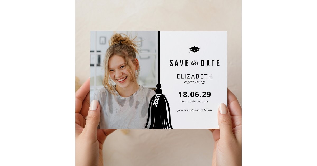 Photo Graduation Save The Date Cards | Zazzle