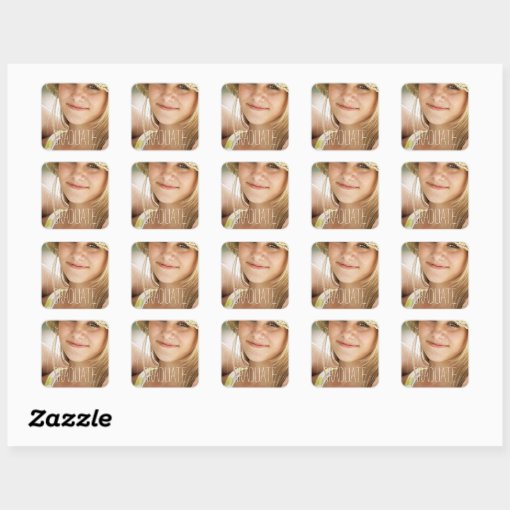 Photo Graduation Seals Modern High School Graduate | Zazzle