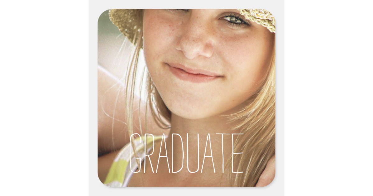 Photo Graduation Seals Modern High School Graduate | Zazzle