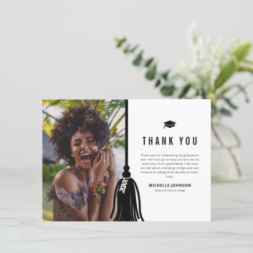 Photo Graduation Thank You Card | Zazzle