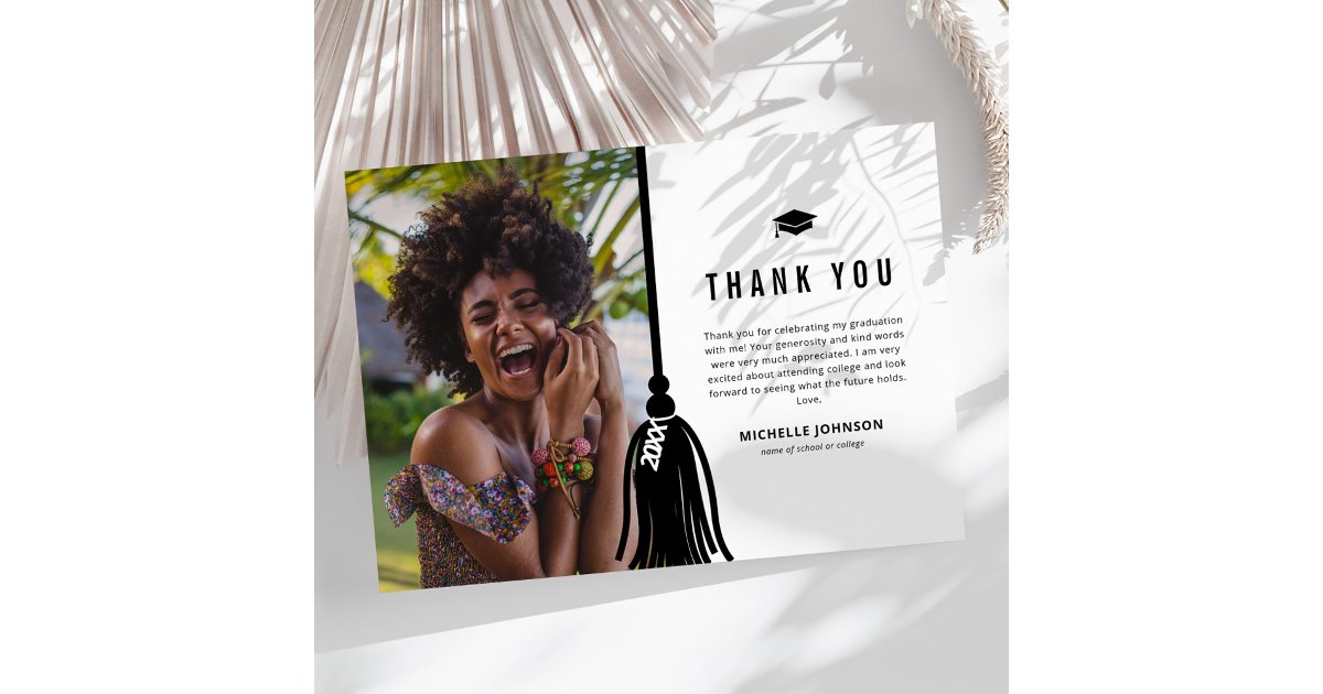 Photo Graduation Thank You Card | Zazzle