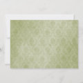 Photo Green Damask Monogram Wedding Invitation | Zazzle