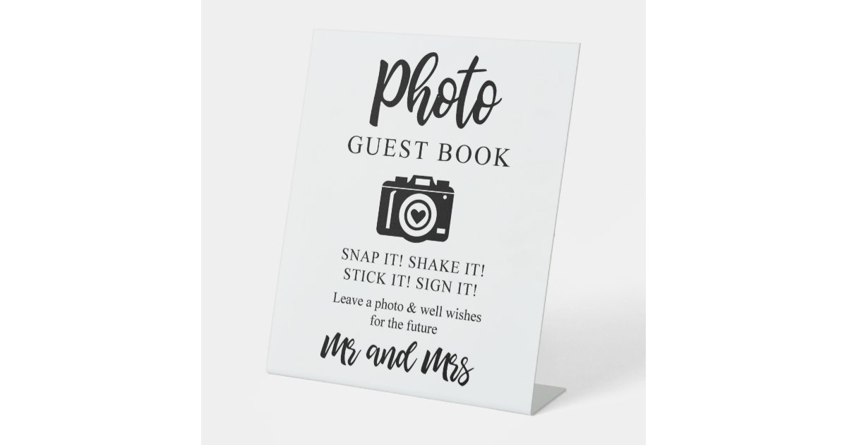 Photo Guest Book Camera Sign | Zazzle