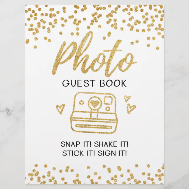 Photo guest book Wedding sign | Zazzle