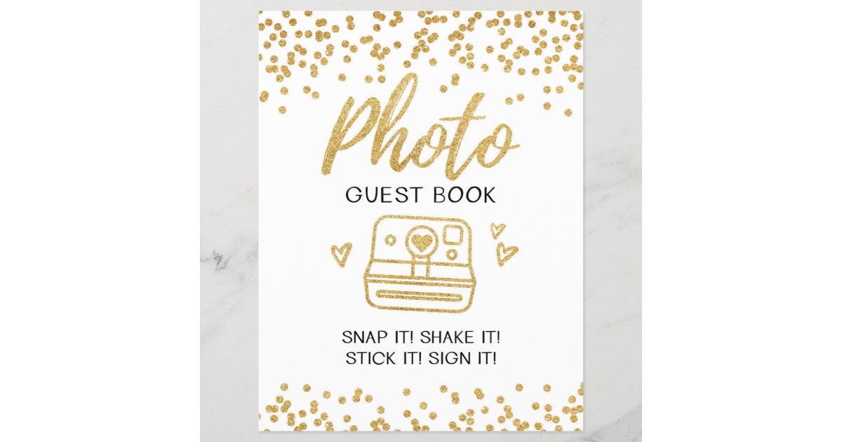 Photo guest book Wedding sign | Zazzle