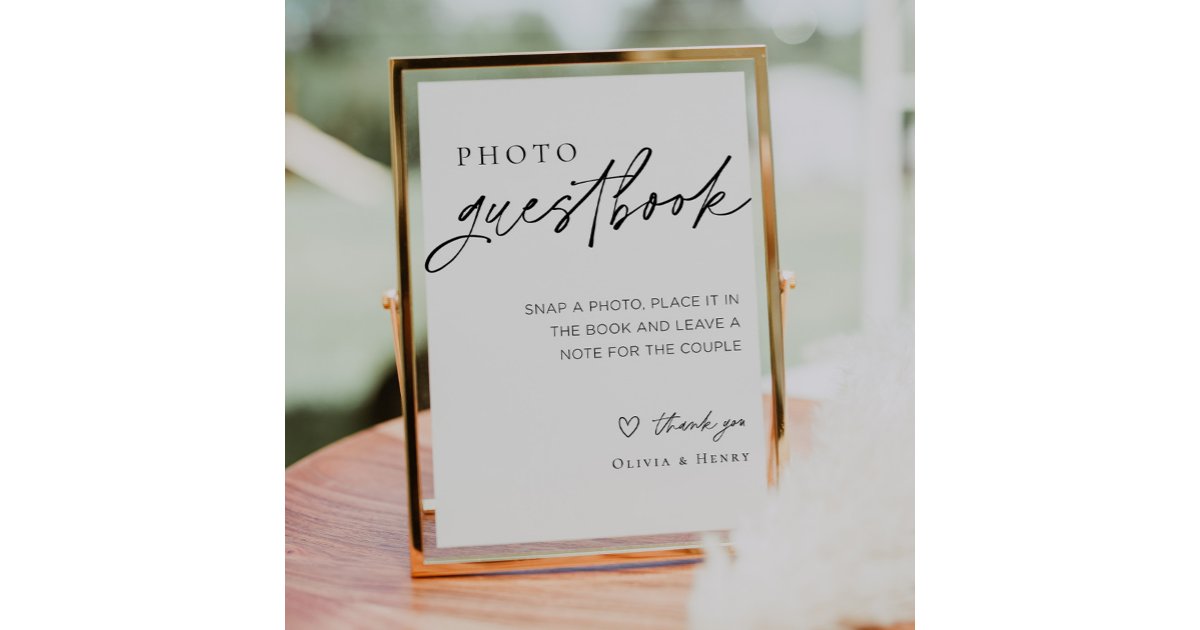 Photo GuestBook Sign | Zazzle