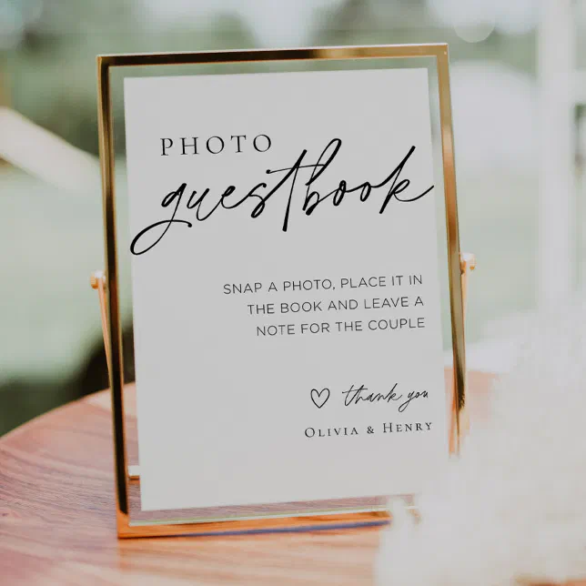 Photo GuestBook Sign | Zazzle