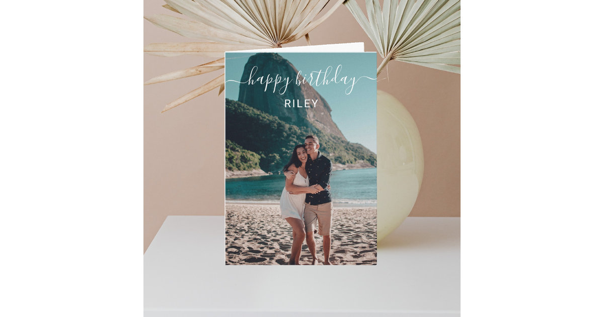 Photo Happy Birthday Card | Zazzle