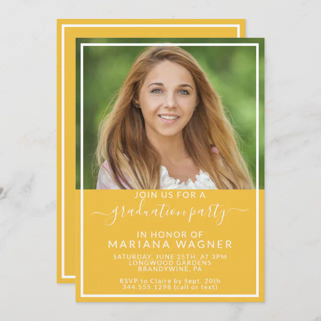 Photo High School Graduation Party Invitation | Zazzle