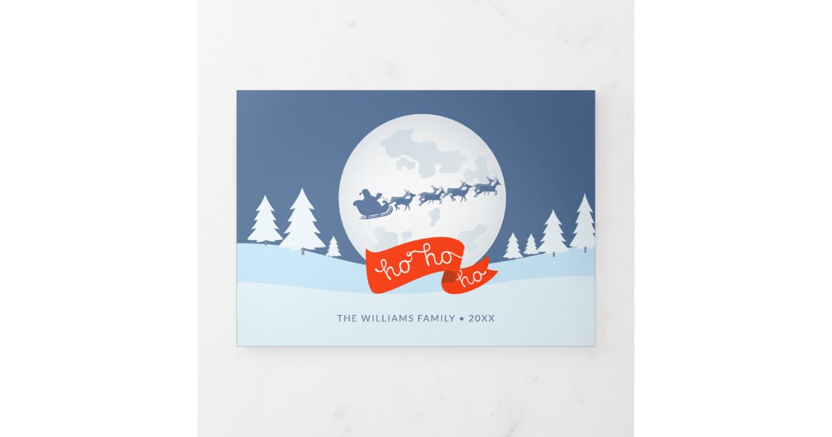 PHOTO HOLIDAY CARD | Ho Ho Ho Happy Holidays | Zazzle