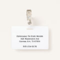 Photo ID Clip Double Sided Personalize Text Badge | Zazzle