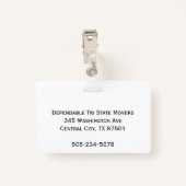 Photo ID Clip Double Sided Personalize Text Badge | Zazzle