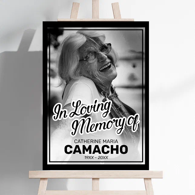 Photo In Loving Memory Funeral Foam Board | Zazzle
