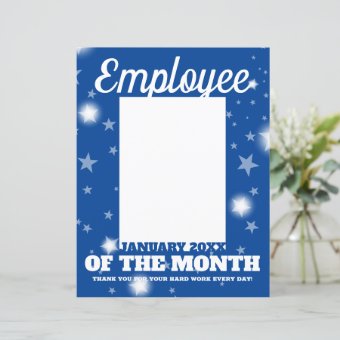 photo insert employee of the month JAN letterhead | Zazzle