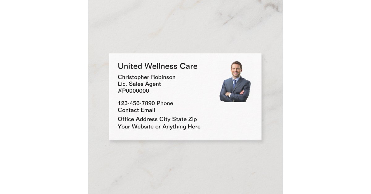 Photo Insurance Agent Business Cards | Zazzle