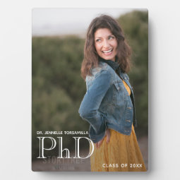 Photo Keepsake PhD Graduation Plaque | Zazzle